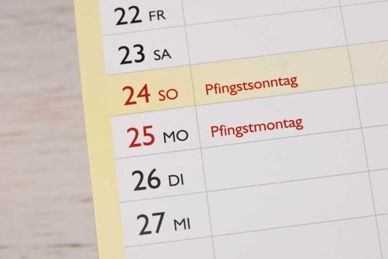 Pfingstmontag am 25. Mai 2026